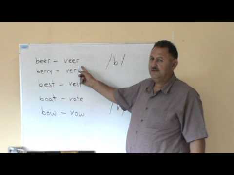 Pronunciation of / v / and / b / in American English Minimal pairs ...