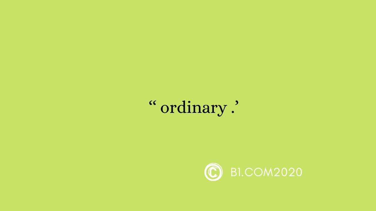 ordinary ‘meaning - YouTube