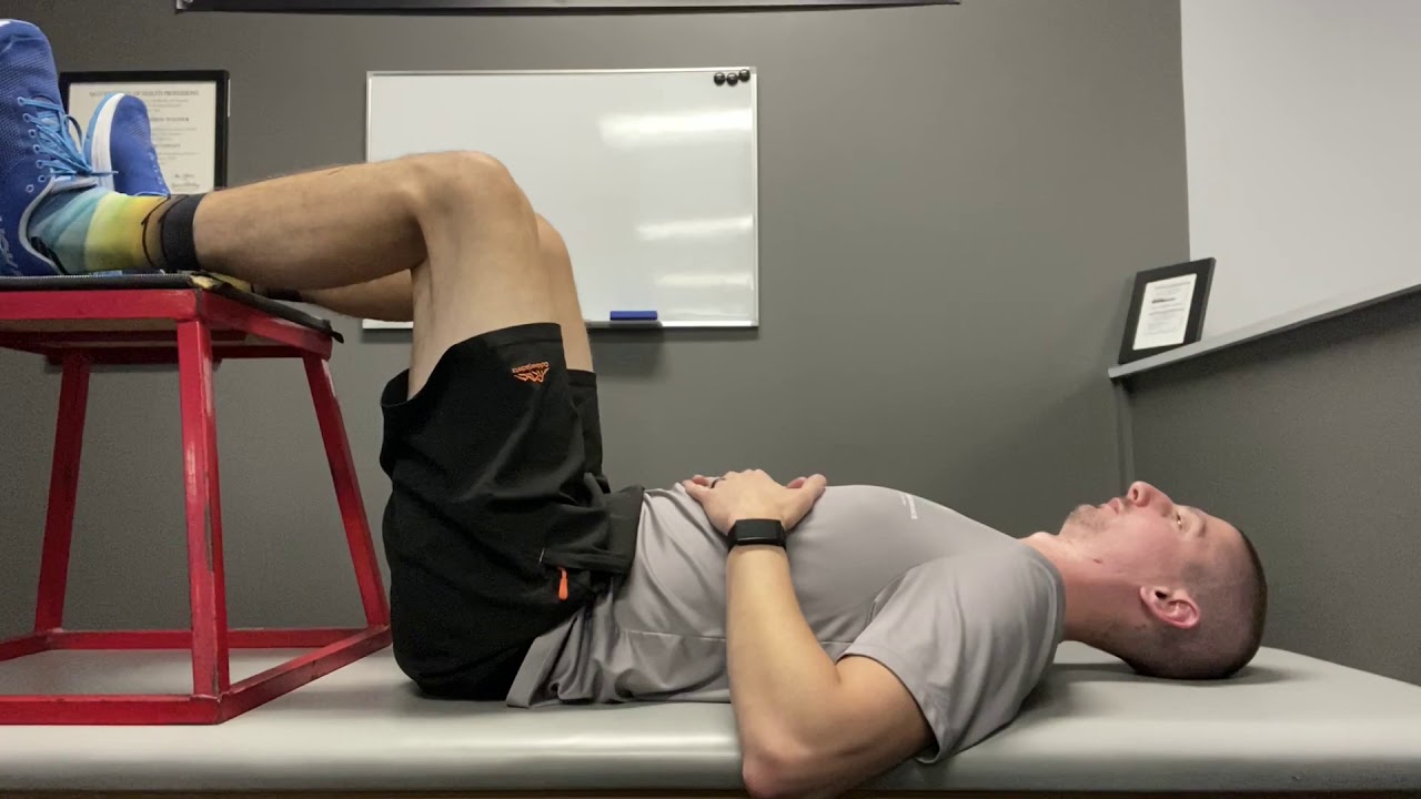 90/90 Hamstring Bridge With Breathing - YouTube