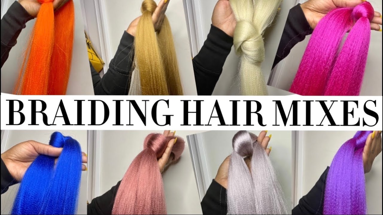 Colored Braiding Hair Mix | Mixing Braiding Hair | Bright Colors ...