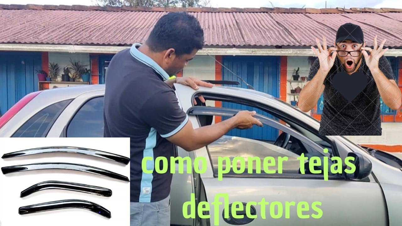 como paner tejas deflectores en tu auto.waoo que facil - YouTube