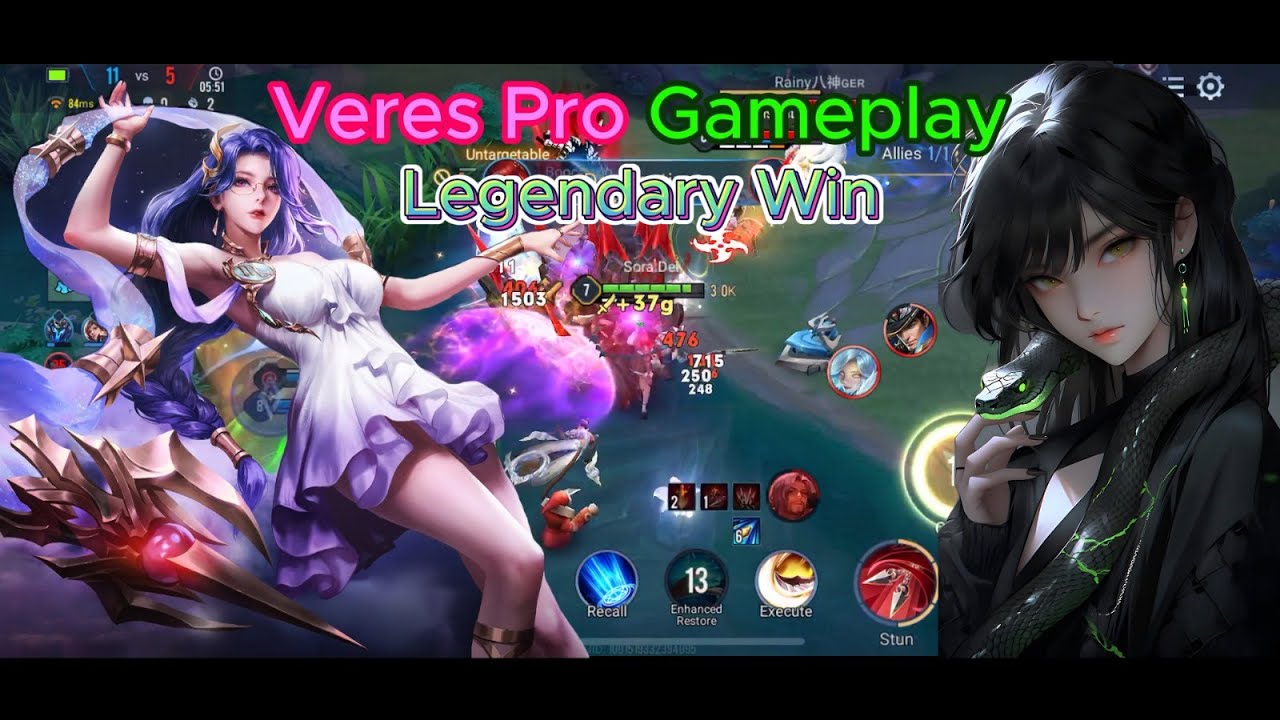 Veres Pro Gameplay / Autumn Whisper / Top Lane / Aov Arena of valor / Team Win / - YouTube