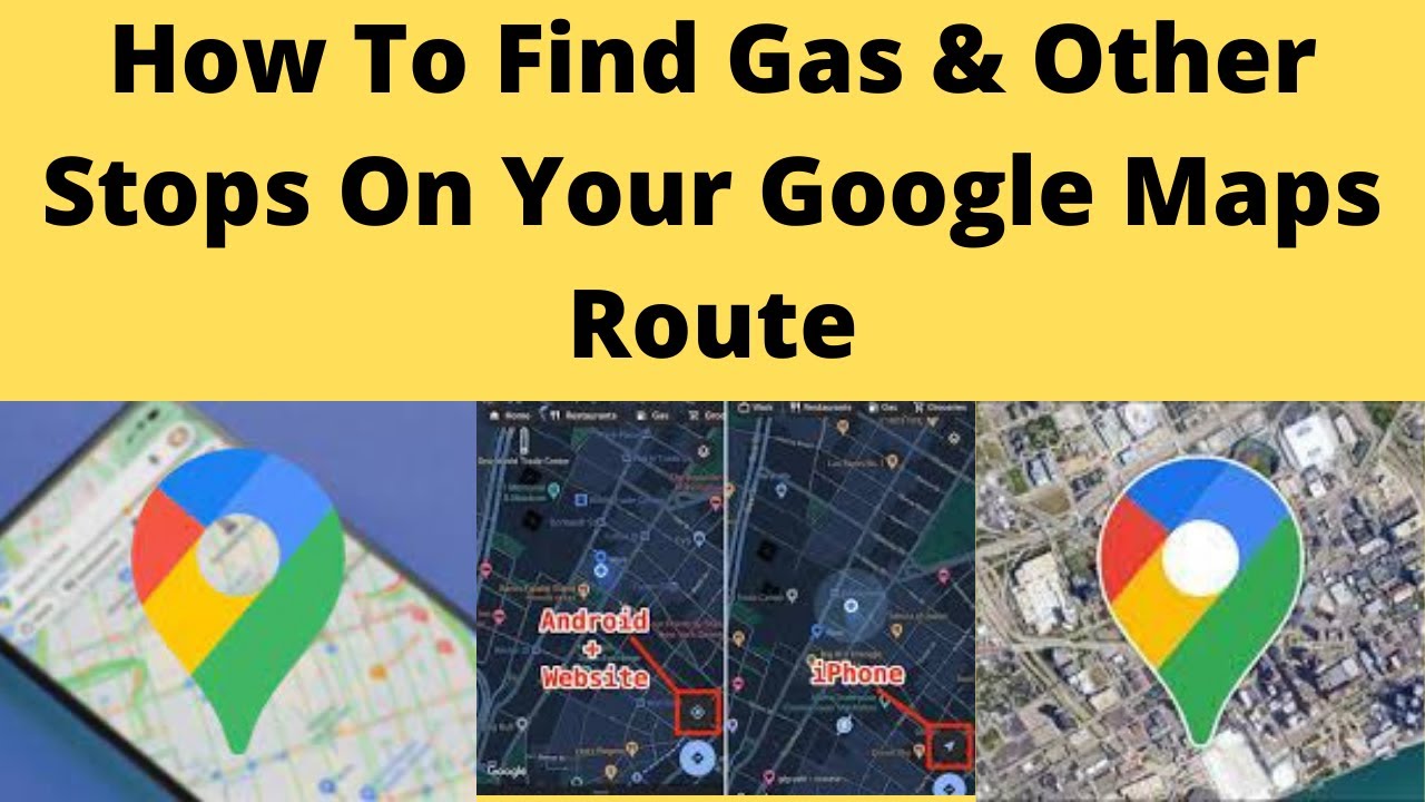 How To Find Gas & Other Stops On Your Google Maps Route #googlemaps # ...