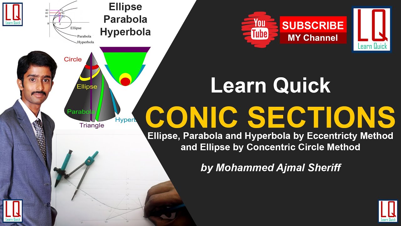Conic Sections | Eccentricity Method | Engineering Drawing | Tutorial ...