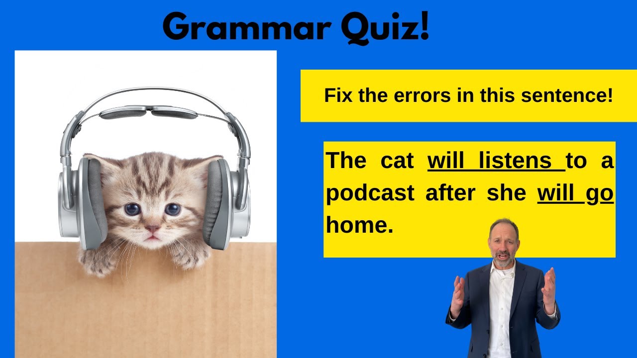 future verb tenses error correction - YouTube