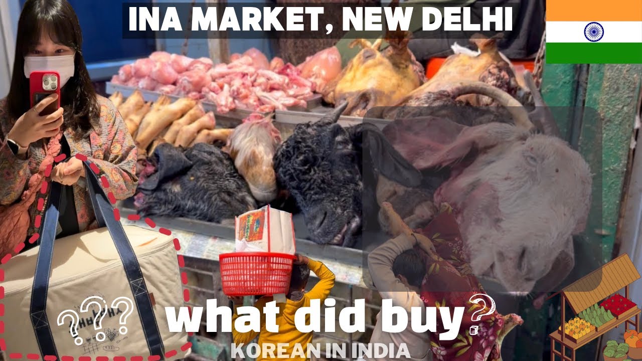 😮First time in India local market | INA Market | 인도 시장 - YouTube