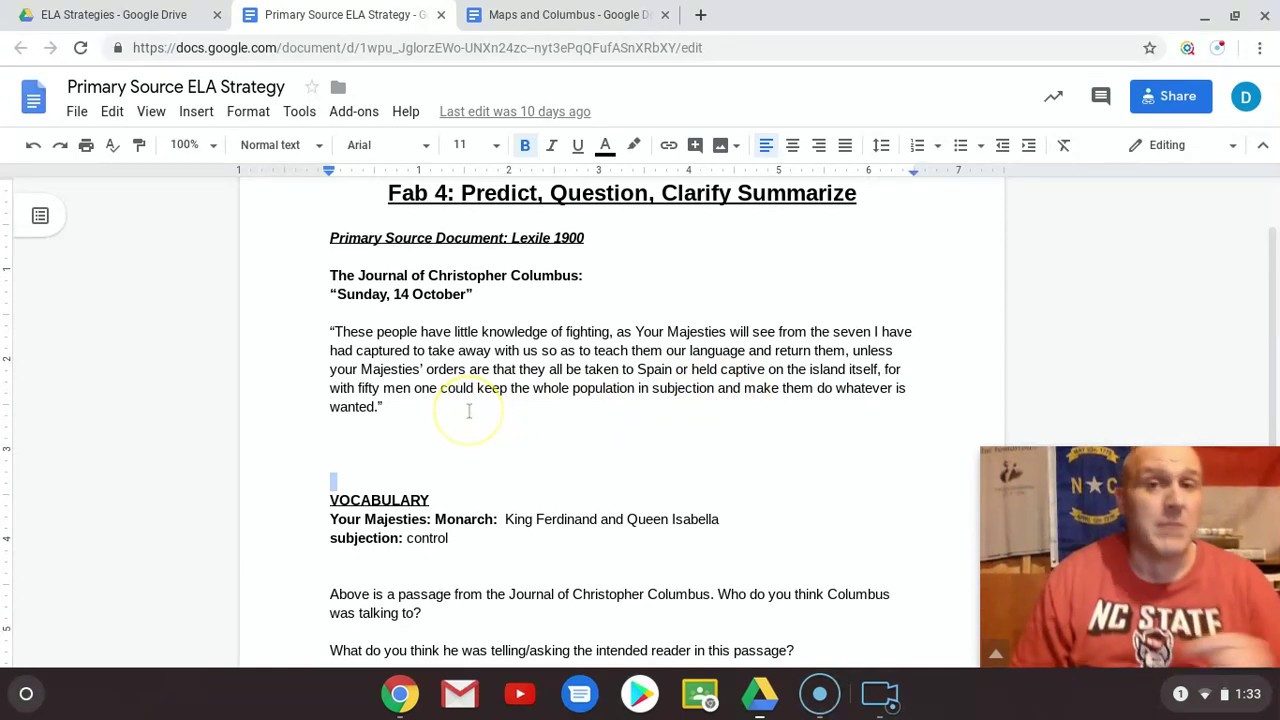 Primary Source Christopher Columbus - YouTube