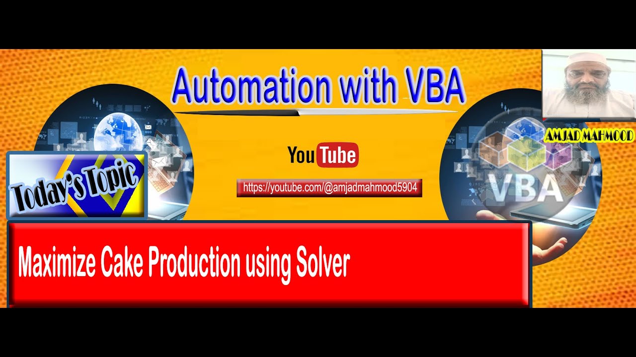 Maximize Cake Production using Solver - YouTube