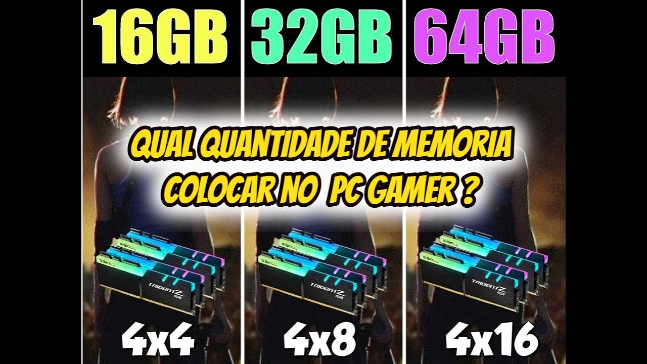 MEMORIA RAM 16GB vs 32GB vs 64GB, QUAL COLOCAR ? MUDA ALGUMA COISA ...
