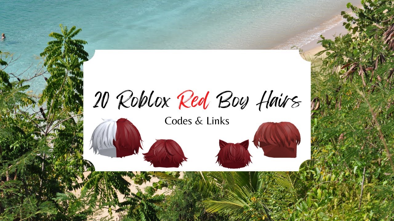 20 RED Boy Hair CODES & LINKS | Roblox - YouTube