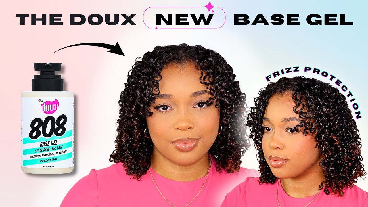 I TRIED THE DOUX'S *NEW* 808 BASE GEL | SHINE + DEFINITION + NO FRIZZ ...