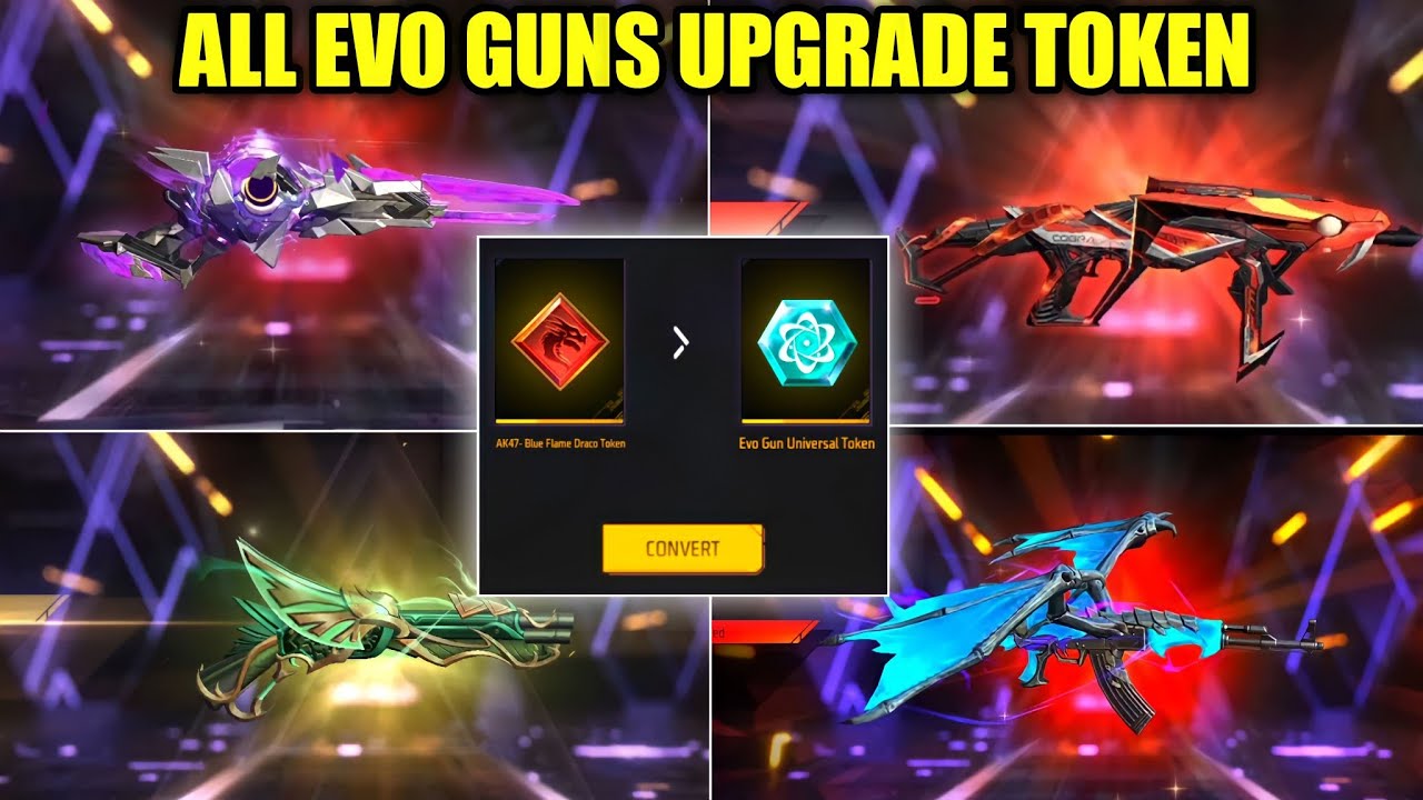 UPDATE ALL EVO GUNS IN ONE TOKEN| FREE FIRE NEW EVENT| FF NEW EVENT ...