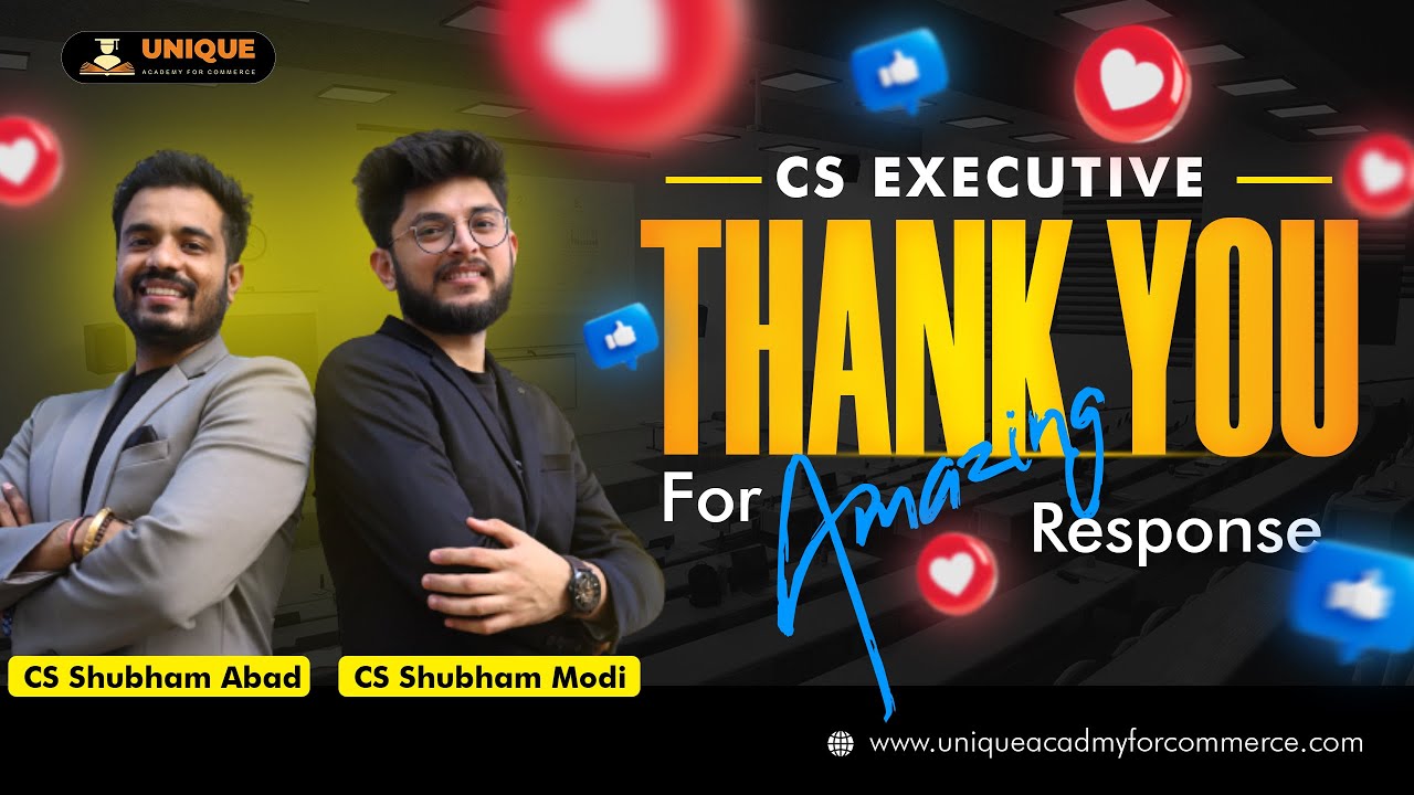 Thank You CS Executive Students For Amazing Response 😍 - YouTube