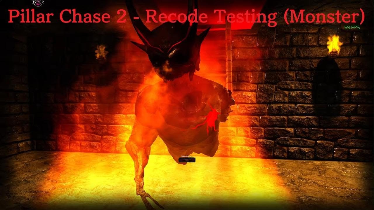 Roblox Pillar Chase 2 - Recode Testing (Monster Gameplay) - YouTube