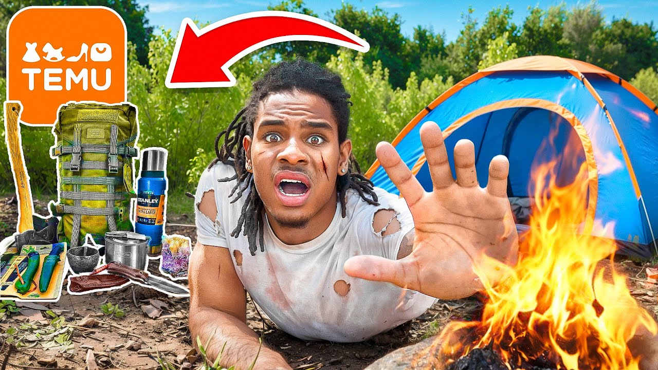 Surviving In The Wilderness Using Only TEMU Products - YouTube