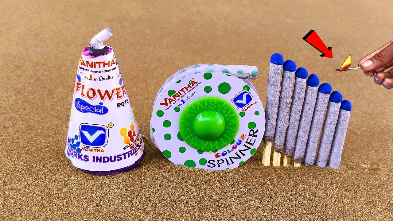 Diwali Anar And Ground Chakkar Amazing Experiment | Will Flower Pot ...