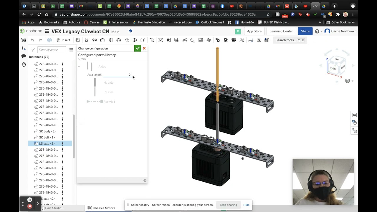 Onshape for VEX Robotics- Changing a configured part - YouTube