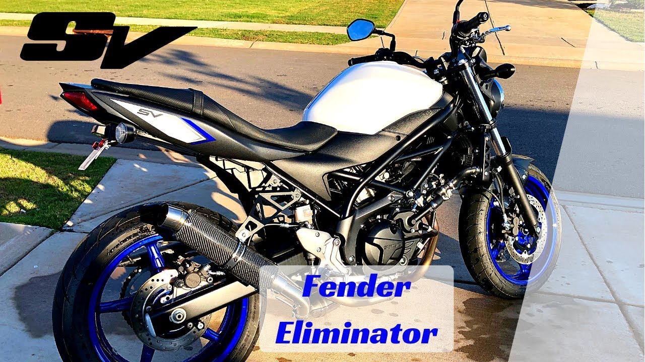 DIY: 2017 SV650 Vagabond Fender Eliminator Install - YouTube