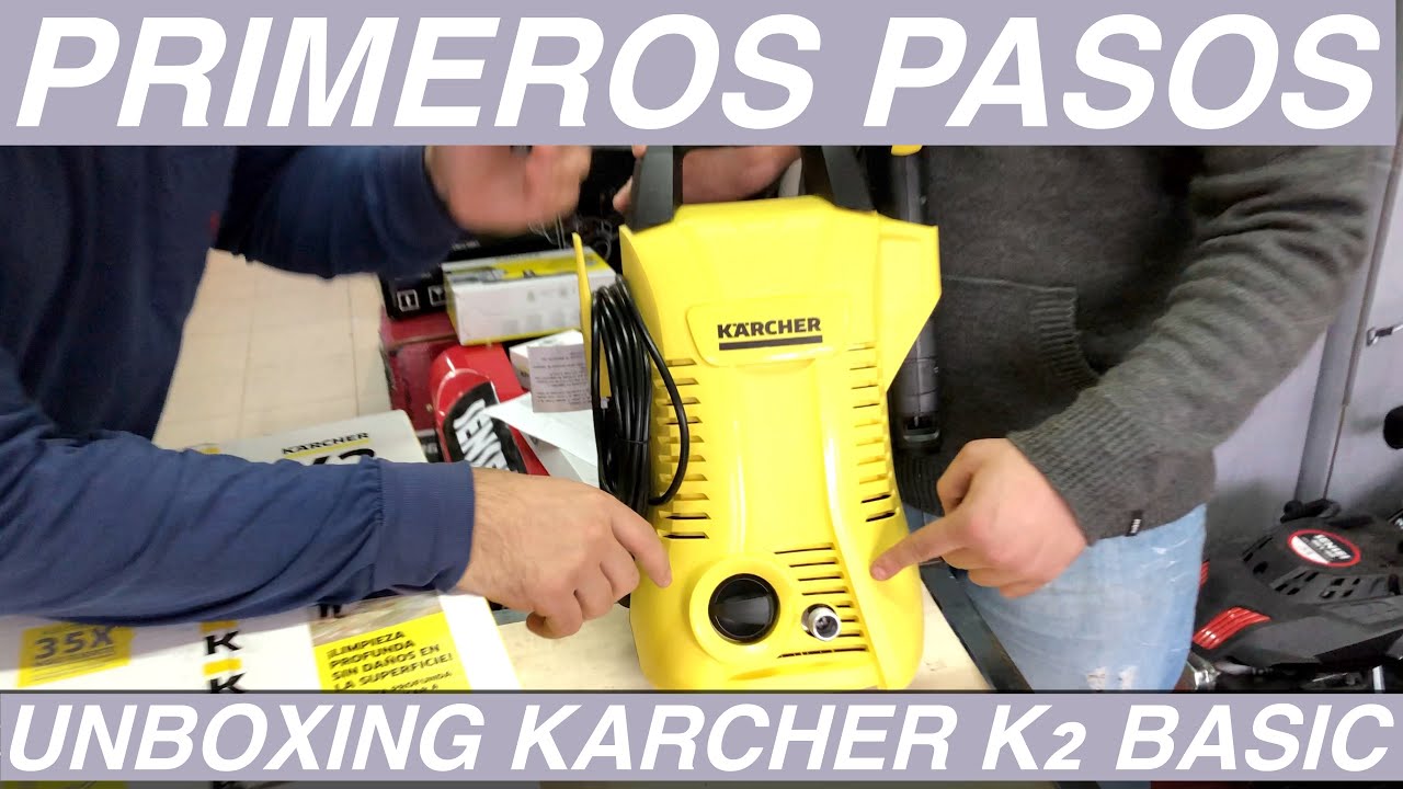 COMO USAR HIDROLAVADORA KARCHER K2 BASIC ¡TE EXPLICAMOS LOS PRIMEROS PASOS PARA EL USO CORRECTO ...