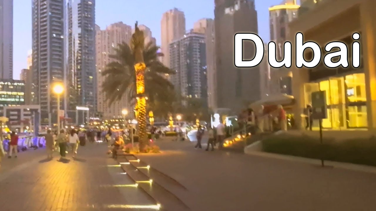 Dubai Marina Nights | Peaceful Waterfront Walk in 4K - YouTube