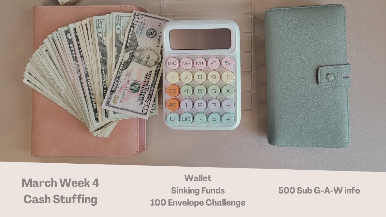 Cash Stuffing | Week 4 of March | Wallet | Sinking Funds | 100 Env ...