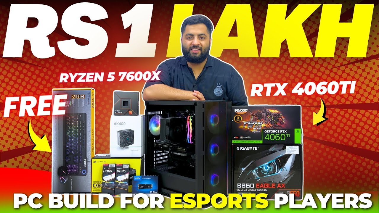 Rs.1 Lakh Gaming PC Build | Perfect for a ESPORTS Player 300+FPS🔥 - YouTube