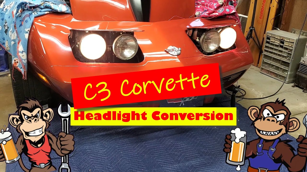 C3 Corvette Headlight Conversion - YouTube