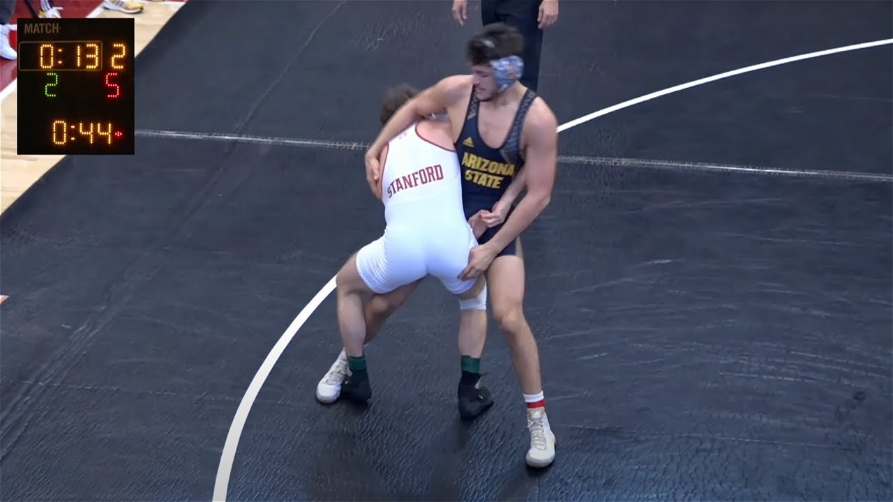 174lbs Cael Valencia (Arizona State) vs Tyler Eischens (Stanford) - YouTube
