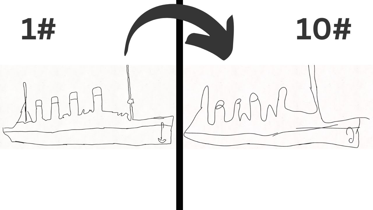 Tracing The Titanic 25 times But Every Time I Put Less Effort (time ...