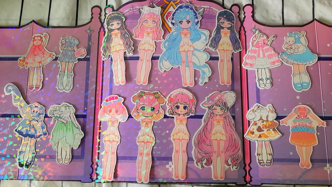 Girl Paper Doll And Dress Up Playing | ASMR - YouTube