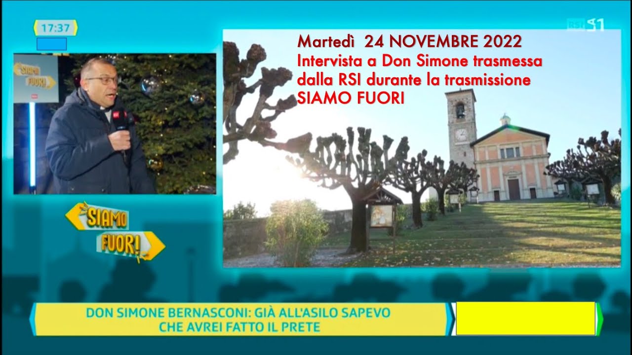 intervista a Don Simone durante la trasmissione SIAMO FUORI, RSI - YouTube