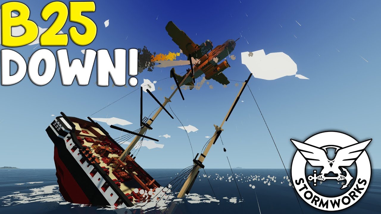 Attempting To Bomb An Old Warship! - Stormworks Gameplay - YouTube