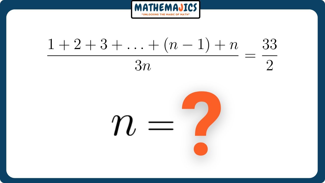 CAN YOU FIND THE VALUE OF N??🚀#mathemajics #maths - YouTube