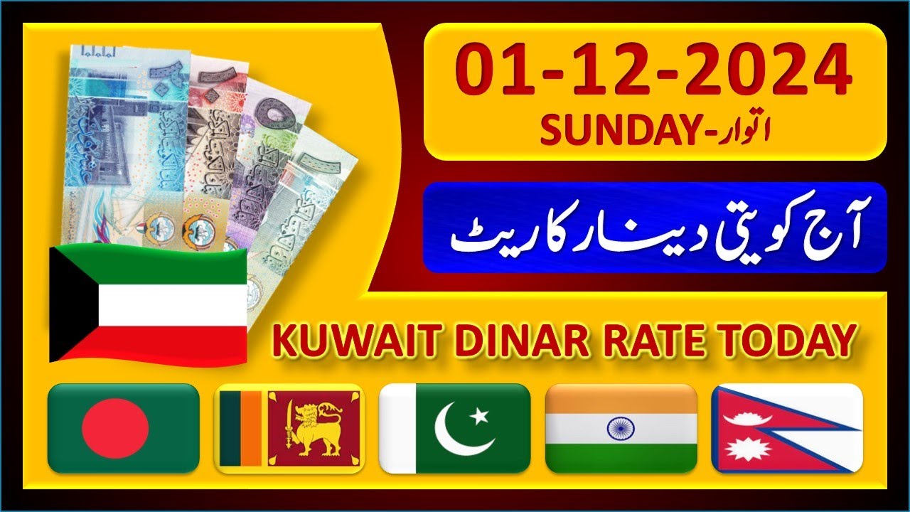 Kuwait Dinar Rate | Today Kuwaiti Dinar Currency Rate 1-12-2024 | Aaj ...