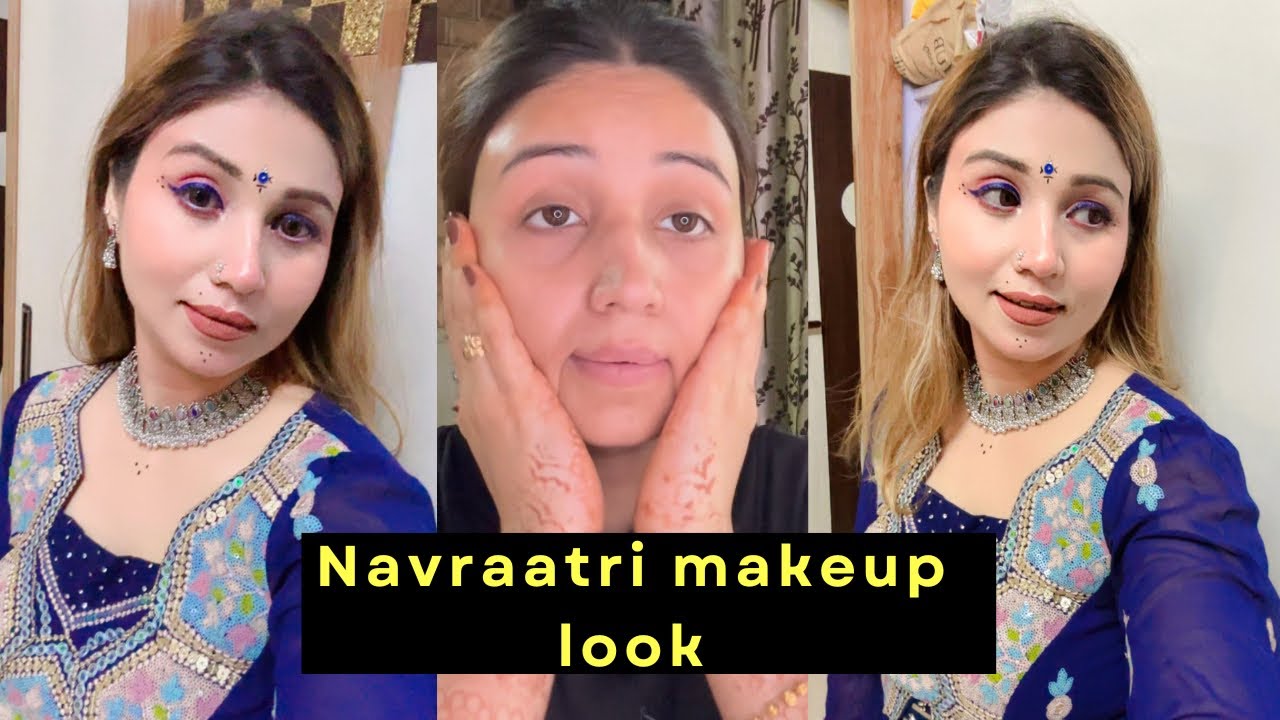 How to create Navratri look / waterproof makeup/ ready for garba night ...