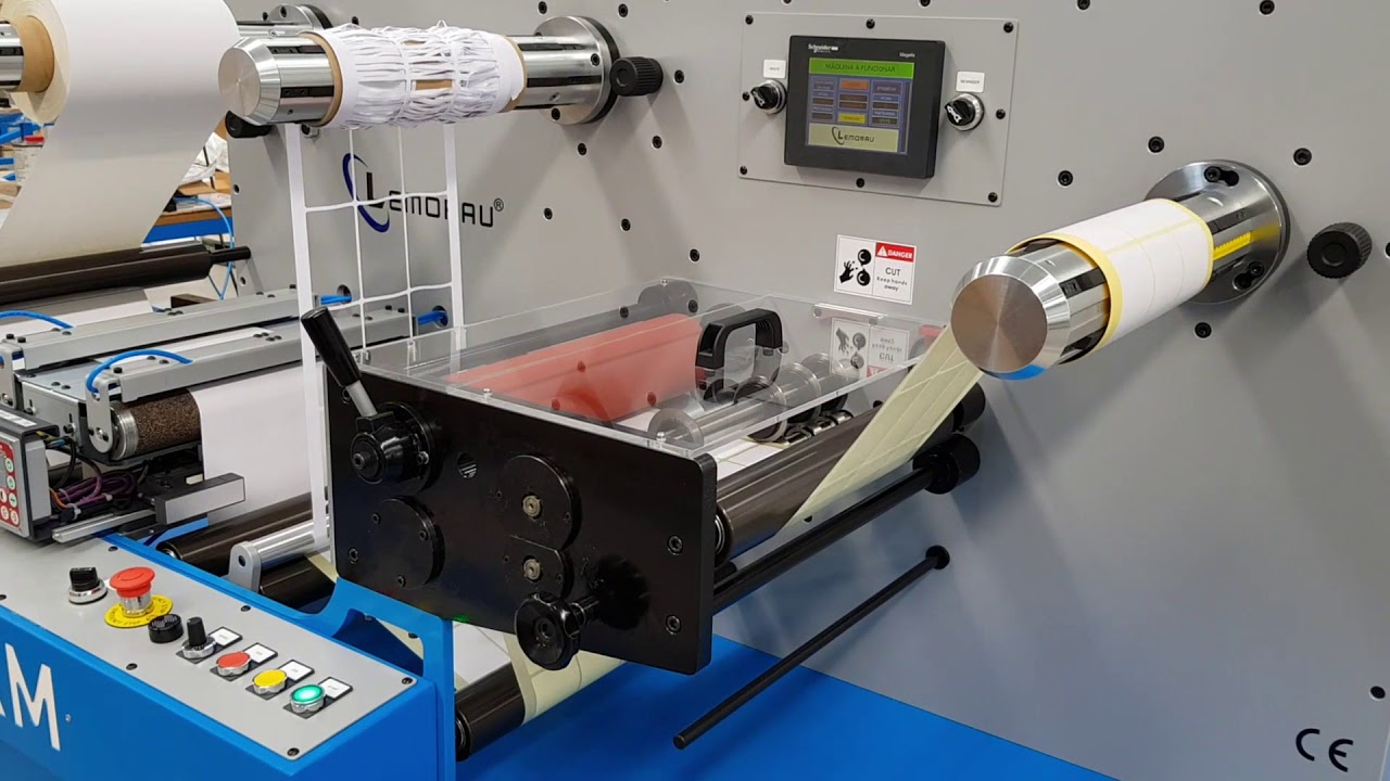 Lemorau CRM with waste rewinder - YouTube