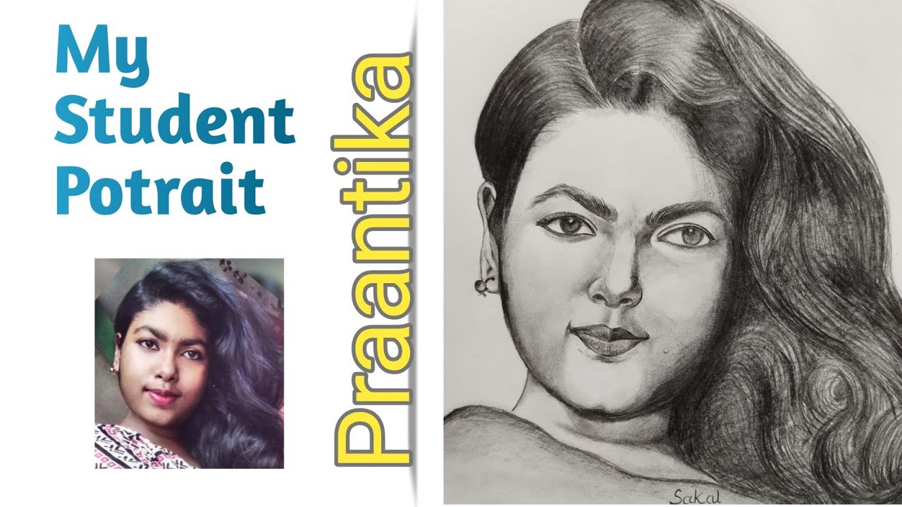 My Student Potrait Drawing with Pencil Sketch - YouTube