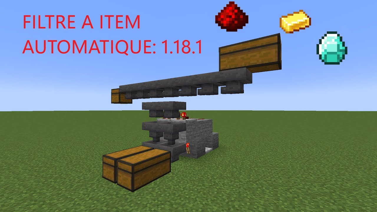 FILTRE/TRIEUR D'ITEMS (MINECRAFT 1.18.1) TUTO - YouTube