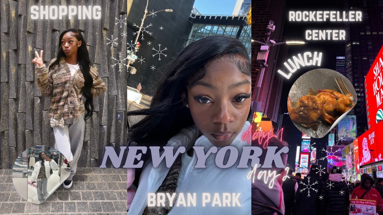 NEW YORK CHRISTMAS! DAY 2 (bryan park, H&M, rockefeller center, lunch ...