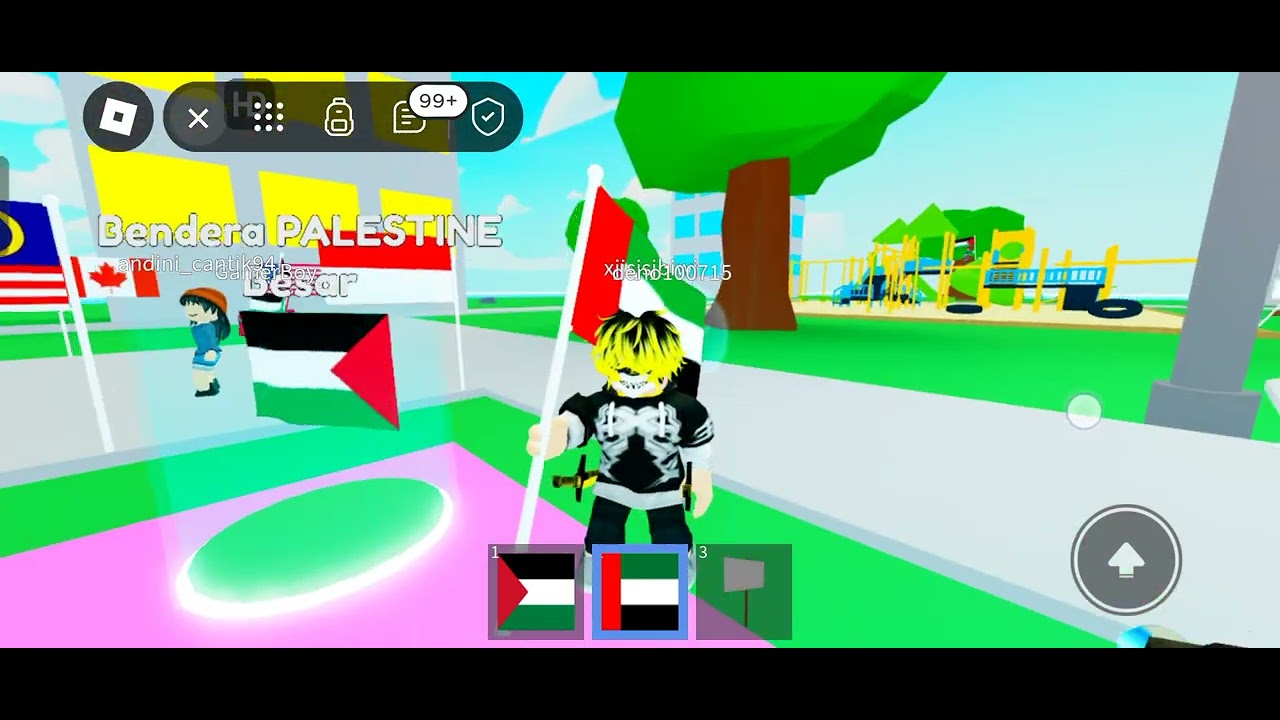 roblox Palestine and Israel hangout bendera UAE by: sharkk - YouTube