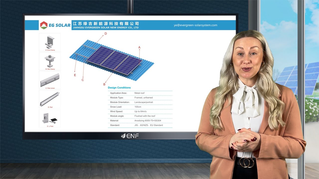 Evergreen Solar - Tin Roof Mounting System - YouTube