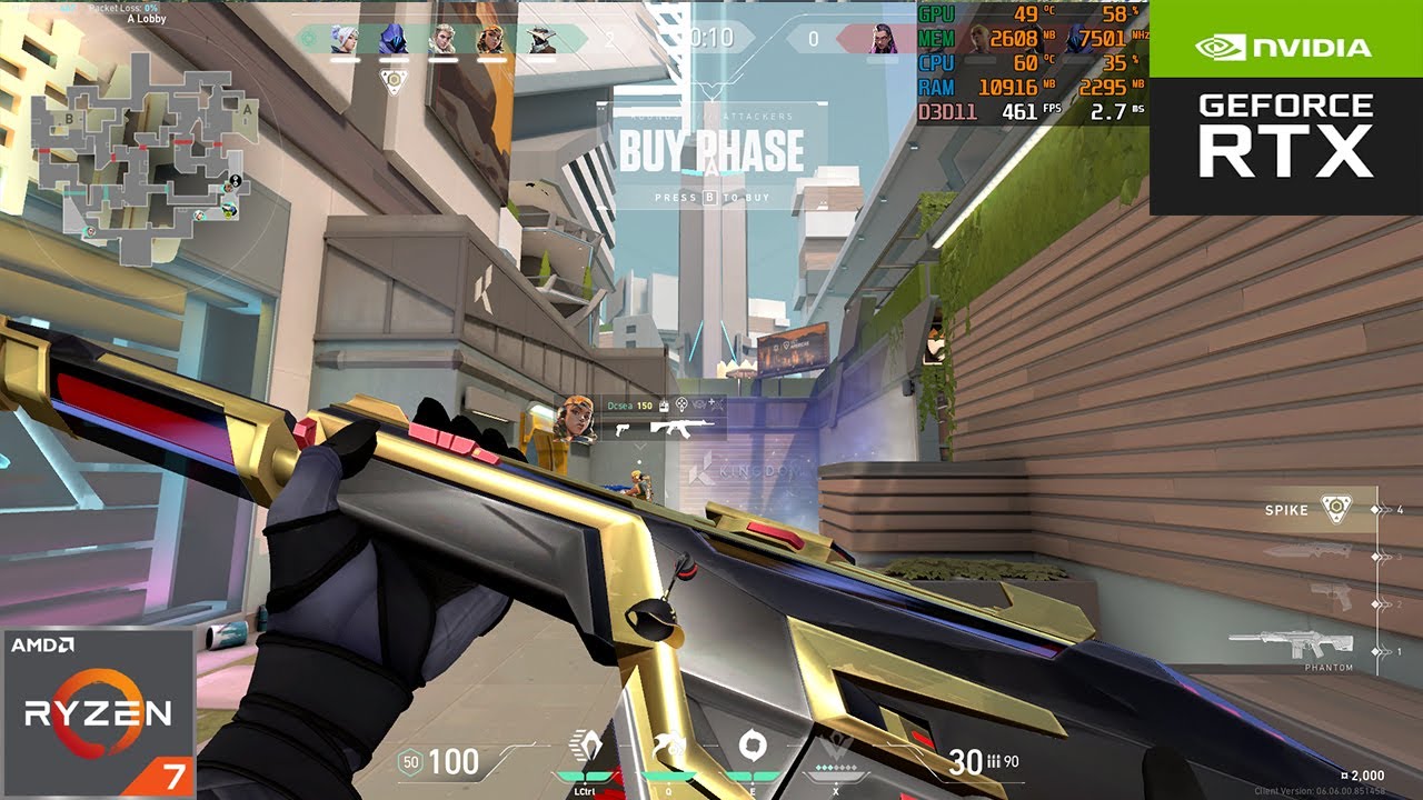 VALORANT : RTX 3060 12 GB + Ryzen 5700X : LOW (MEDIUM ON TEXTURES ...