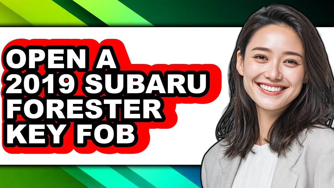 How to Open a 2019 Subaru Forester Key Fob - Full Guide - YouTube