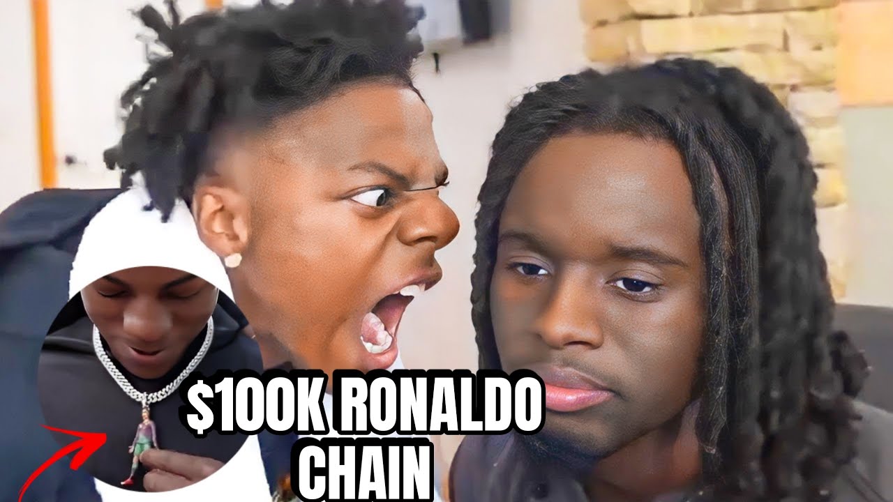 IShowSpeed flexes NEW $100K Ronaldo Chain to Kai Cenat - YouTube
