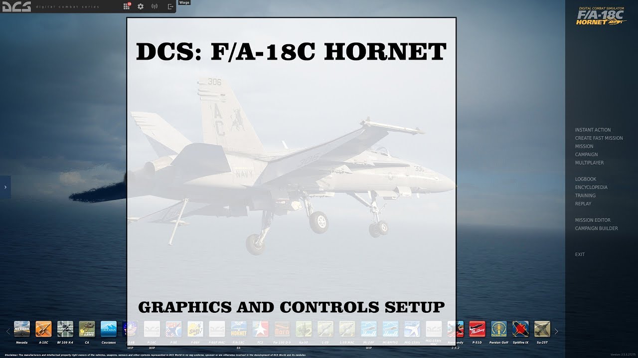 My Hornet Graphics and Controls Setup - YouTube