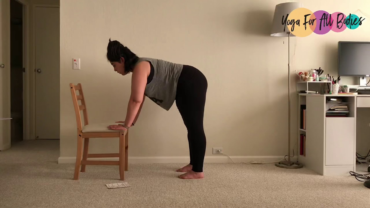 Mini practice of 7 minutes using the chair as prop! - YouTube
