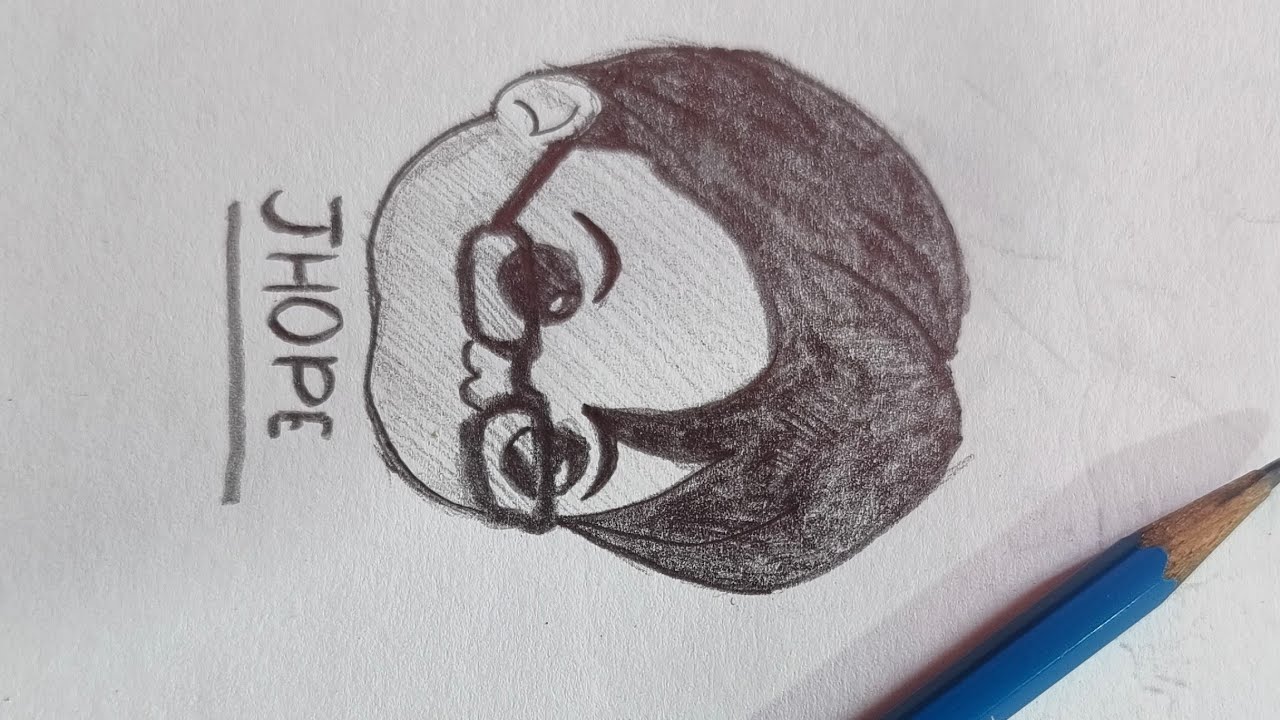 How to draw BTS J - Hope || step by step Pencil Drawing || BTS J-Hope ...