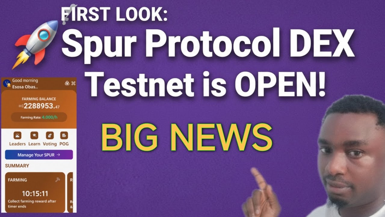 🚀 Spur Protocol DEX Public Test Is LIVE! Full Launch Coming Soon 🔥 ...