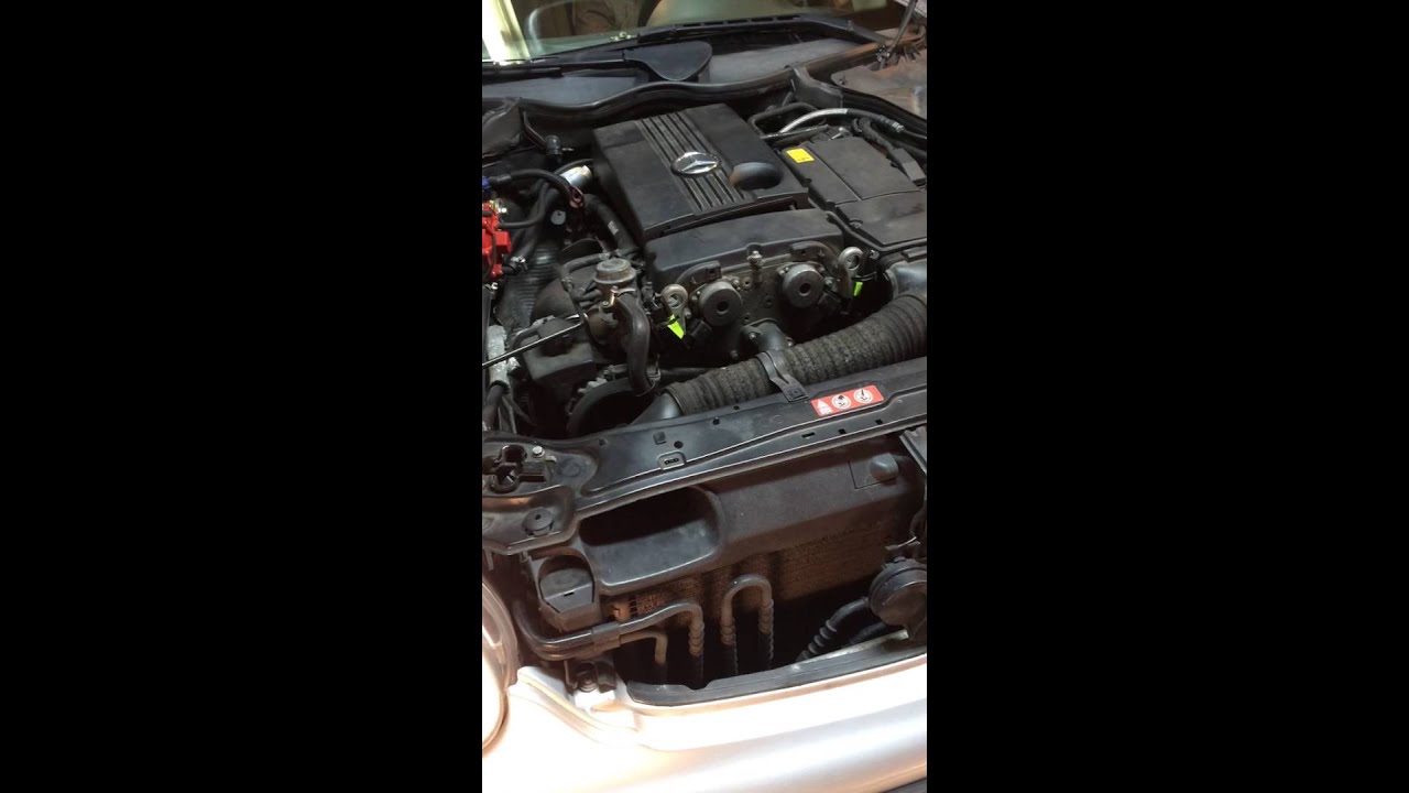 Start zimnego silnika W203 mercedes C180 M271 / cold engine start - YouTube