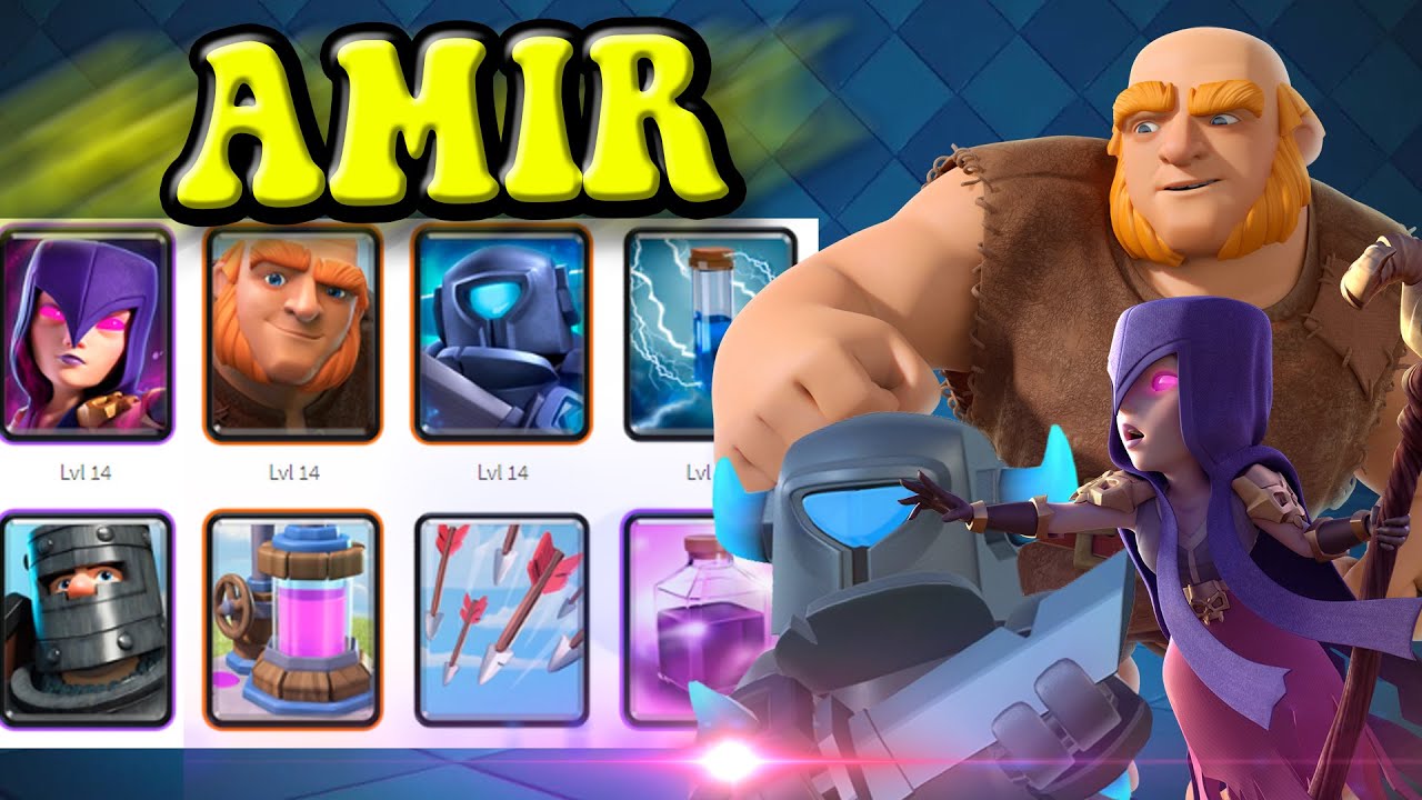 Giant rage mini pekka dark prince best deck Clash Royale AMIR - YouTube